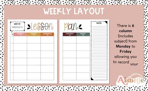 Teacher Planner 2023-2024 Printable | Teacher Binder | Boho Rainbow Planner