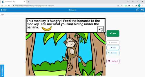 Boom Learning! Medial /k/: Feed the Monkey the Bananas. | TPT