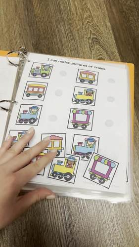 Transportation Matching & Counting Binder (Colors, Shapes, Numbers ...