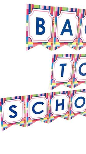 Colorful Welcome Back to School Banner for Bulletin Board - Editable