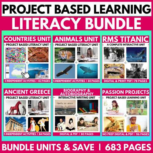 Project Based Learning (PBL) Bundle | Independent Learning Units | Digital