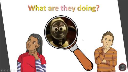 Present Continuous (Progressive) Review - What are they doing? | TPT