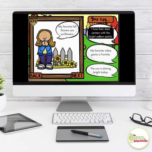 NO PRINT Fall Social Language Activities Pack by The Speech Serenade