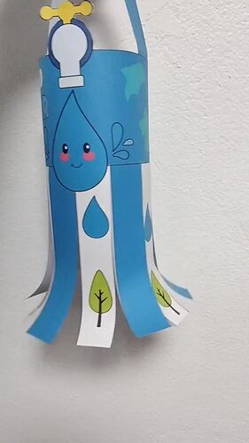 World Water Day Windsock Craft Coloring Activities KINDERGARTEN DECORATION