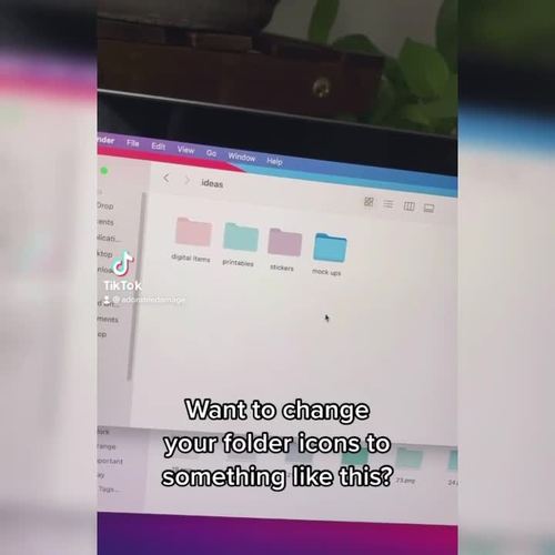 Bright + Neon Desktop File Folders for MAC / Apple | Color Coded Icons