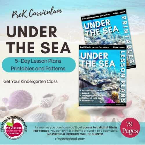 Under The Sea MAY Preschool PreK Curriculum Lesson Plan by RFTS-Preschool