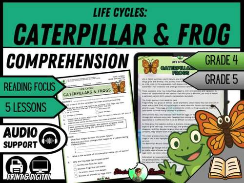 Caterpillars & Frogs – Life Cycles | Reading Comprehension | Grade 4/5