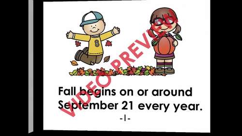 Signs of Fall PowerPoint Presentation 3 Levels Illustrated Fall Word Wall