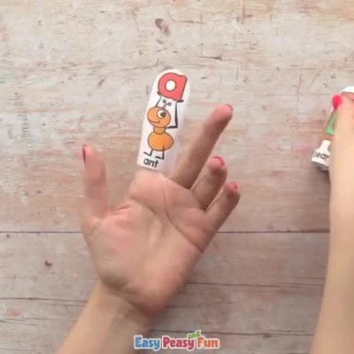 Alphabet Finger Puppets - Beginning Sounds Craft Activity by Easy Peasy ...