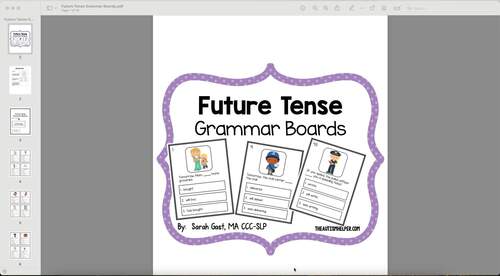 Future Tense Task Cards by The Autism Helper | TPT