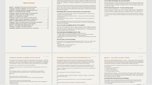 Self-Sabotage Workbook – Printable Therapy Journal for Inner Child Healing