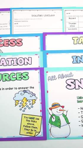 Snow Winter Weather Activity Snow Day Lesson by Teaching Muse | TPT