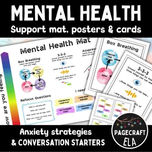 Anti-Anxiety & Mental Health Mat for Student Support and Classroom ...