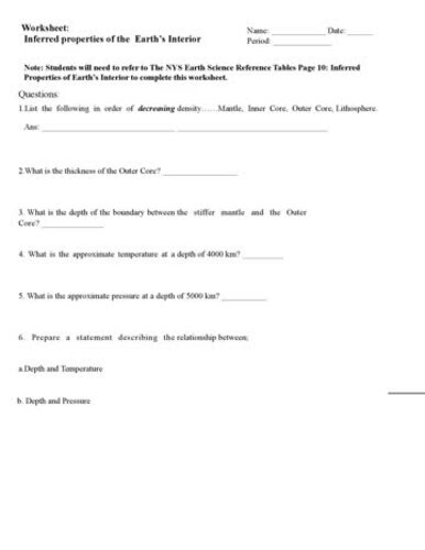 Properties of Earth's Interior by Geology and Ecology Store | TPT