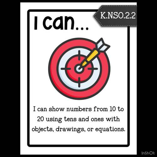 Grade K Math I Can Statements Posters & Teacher Checklist | Florida B.E ...