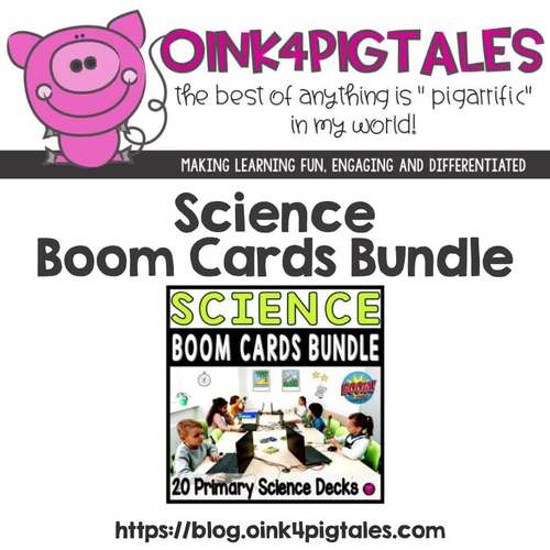 NGSS Science Interactive Boom Card YEARLONG Primary Grades Bundle