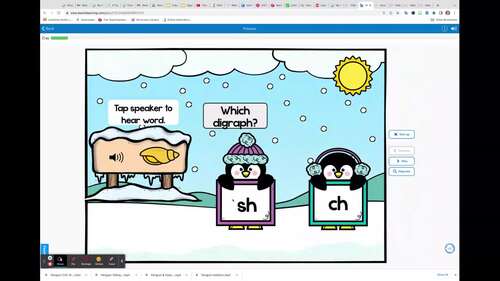 Penguin Digraphs BOOM Cards by Little Library of Learning | TPT