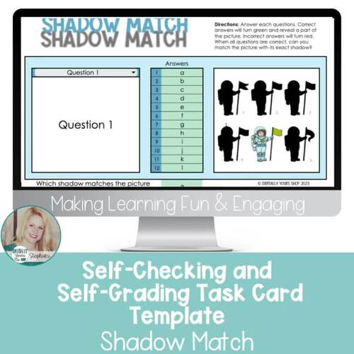 Editable Self-Checking Task Card Template Digital Resource Commercial ...