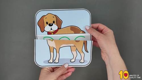 Early Writing Dog Craft by 10 Minutes of Quality Time | TPT