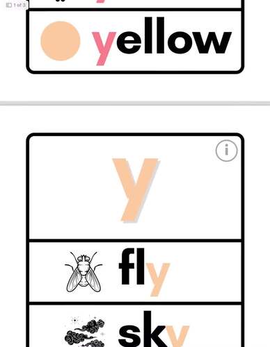 Y as a Vowel Anchor Charts, Three Sounds of Letter Y, Y as a Consonant