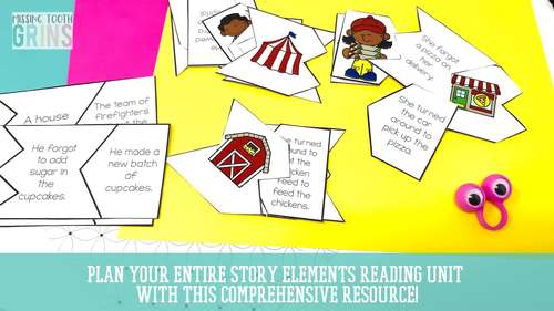 Story Elements Reading Activities, Graphic Organizers, Posters, Passages
