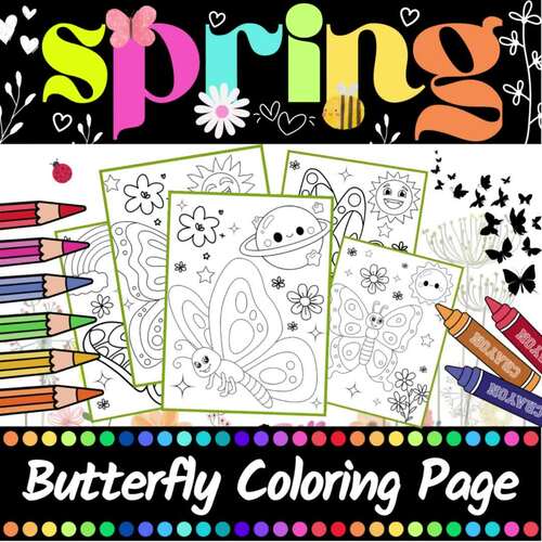 butterfly coloring pages | butterfly bulletin board | Spring Coloring ...