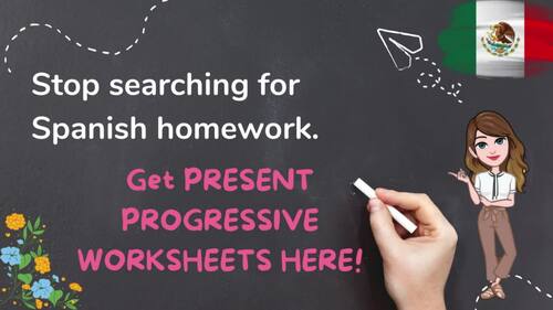 Spanish Present Progressive Tense Practice Worksheets & Conjugations ...