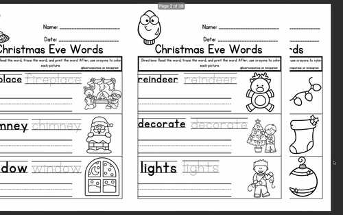 Christmas Packets Kindergarten First Grade PreK TK December Christmas ...