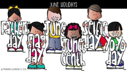 June Holidays clip art, Father's Day clip art, Flag Day clip art Mini