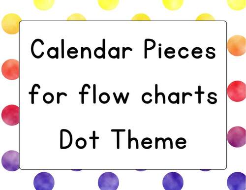 Calendar Bundle - Black with Color Dots - FULL SET by Happy Hen Resources