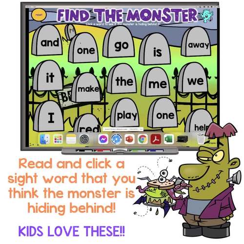 Halloween Activities | Digital Sight Word Games by Stop and Smell the ...