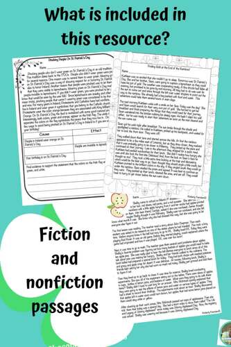 March Fiction & Nonfiction Paired Reading Passages, Task Cards, Sketch ...