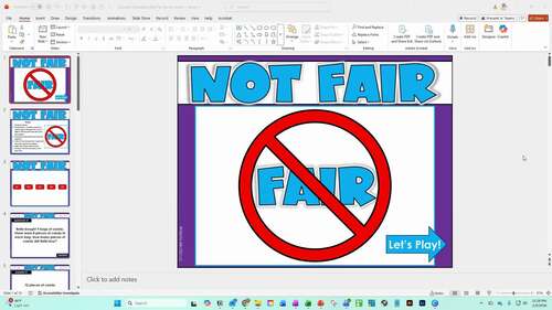 Not Fair Review Game | Editable Review Game for Any Subject by Create ...