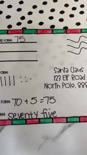 Christmas Math Place Value Craft by The Teaching Diva Corner | TPT