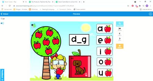 BOOM CARDS: SPELLING CVC WORDS | Apples | Back to school | Distance ...