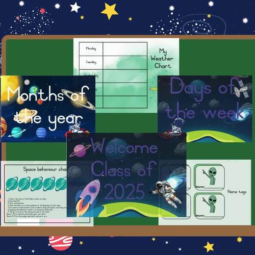 Space theme classroom posters by Gizelle Geyer | TPT
