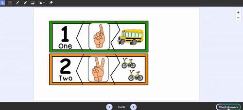Number Puzzles 1 to 10 with ASL, American Sign Language- Transportation