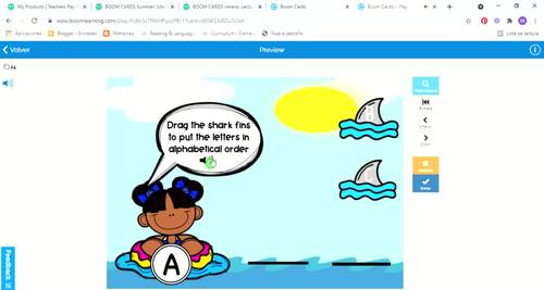 BOOM CARDS Summer: ABC ORDER | Alphabet Game Digital Resources by Ms ...