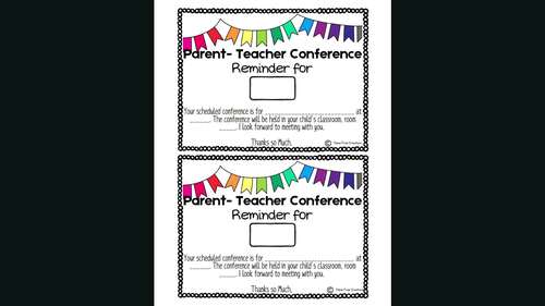 Parent Teacher Conference Forms Bundle (Rainbow Theme) - PDF - EDITABLE