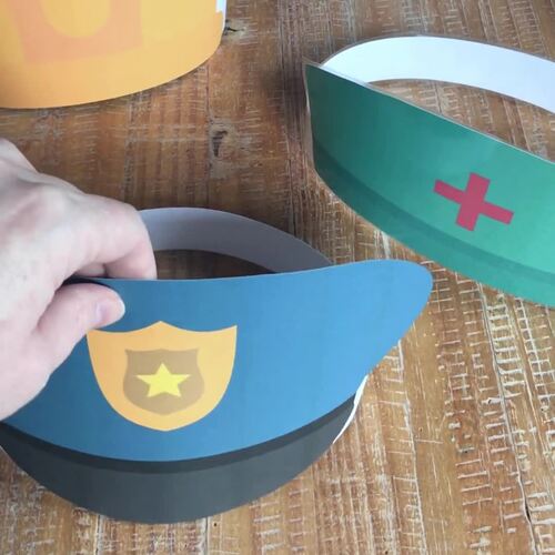 Community Helpers Hats Dress Up Dramatic Play Printables PreK Preschool