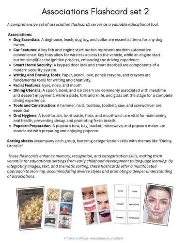 Associations- Select + label associated pictures (ABLLS-R compatible) Set 2