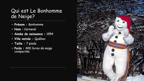 Québec Carnaval PPT Webquest Winter Carnival by French Online Teacher