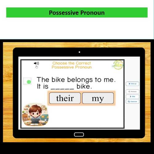 Possessive Pronouns Boom Cards | Digital Resource by Limes and Lemons