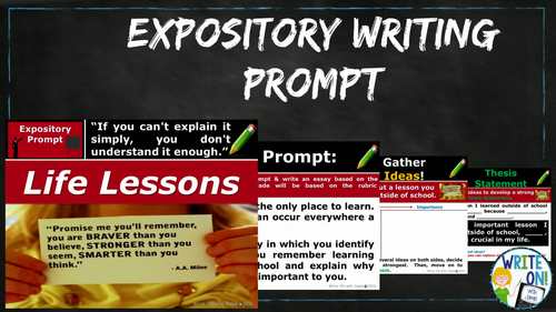 Expository Writing Essay Prompt | Life Lessons | Print and Digital