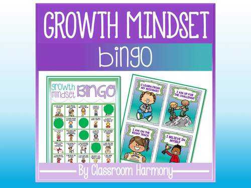Growth Mindset BINGO | Positive Affirmations SEL Game | Character Ed ...