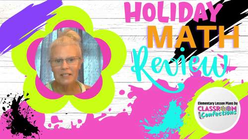 4th Grade Math Review Packets BUNDLE : Spiral Review : Holiday Worksheets