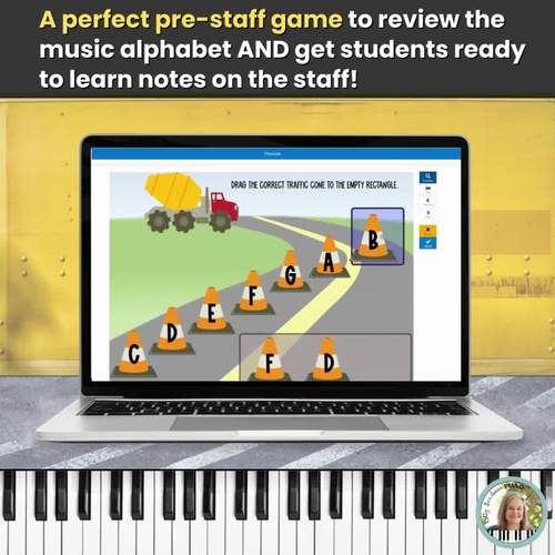 Music Alphabet BOOM™ Cards - Pre-Staff Activity for Piano Beginners ...