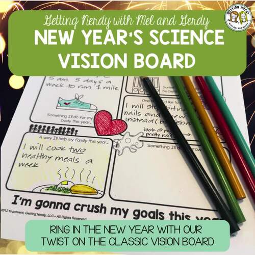 New Years | Student Reflection | Life Science-Themed Vision Board Craft ...