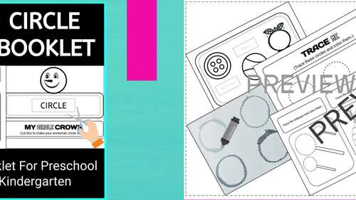 Circle Tracing & Coloring Worksheets for Kindergarten, Montessori, and ...