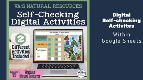 VA's Natural Resources Google Sheets Activities - Self-Checking | TPT